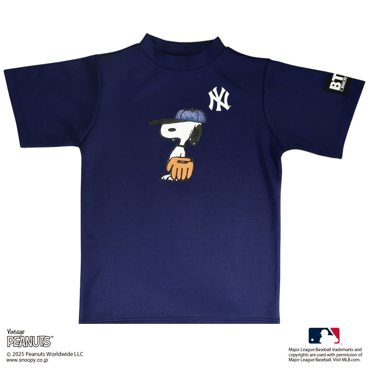 【MLB×PEANUTS】スヌーピー/New York Yankees/モックネックTシャツ(BACK TO THE FIELD ...
